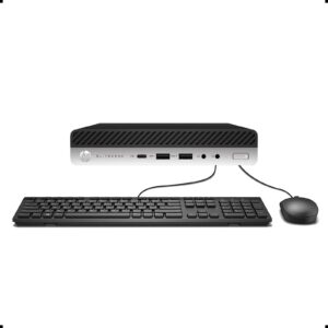 hp elitedesk 800 g5 mini high performance desktop computer, intel six core i5-9500t up to 3.7ghz, 16g ddr4, m.2 256g ssd, wifi, bt, 4k support, dp, windows 10 pro 64 english/spanish/french(renewed)