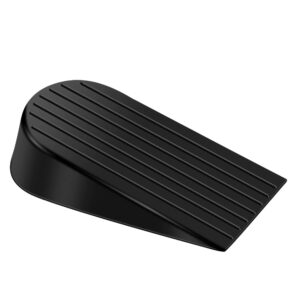 EIOUMAX Big Door Stopper, Heavy Duty Rubber Door Stop Wedge,Multi Surface Design,Non-Scratching Door Stop 1 Pack -Black