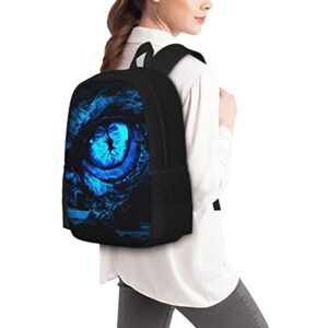 ALIFAFA Dragon School Backpack Cool Dragon Blue Eyes Bookbag for Boys Girls Elementary Middle High College School Casual Travel Bag Computer Laptop Daypack Rucksack, 17 Inch