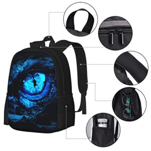 ALIFAFA Dragon School Backpack Cool Dragon Blue Eyes Bookbag for Boys Girls Elementary Middle High College School Casual Travel Bag Computer Laptop Daypack Rucksack, 17 Inch