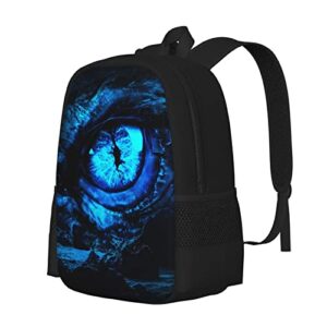 ALIFAFA Dragon School Backpack Cool Dragon Blue Eyes Bookbag for Boys Girls Elementary Middle High College School Casual Travel Bag Computer Laptop Daypack Rucksack, 17 Inch