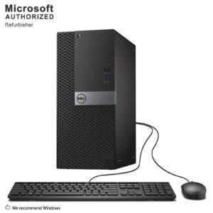 Dell OptiPlex 7040 Tower High Performance Business Desktop Computer, Intel Quad Core i7-6700 up to 4.0GHz, 16G DDR4, 1T, WiFi, BT, 4K Support, DP, HDMI, Windows 10 Pro 64 En/Sp/Fr(Renewed)