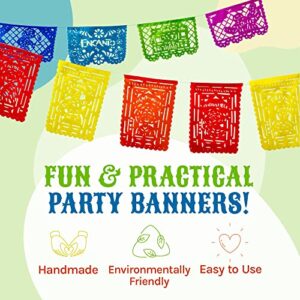 50 Ft Papel Picado Mexicano para Fiesta with Encanto Movie Scenes (12.5 FT x 4) Set of 4 Papel Picado Paper Mexican Party Banners, Encanto Birthday Party Supplies & Cinco de Mayo Decorations