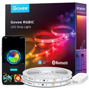 govee rgbic led strip lights, 65.6ft smart led lights for bedroom, bluetooth led lights app control, diy multiple colors on one line, color changing led lights music sync, holidays,2 rolls of 32.8ft