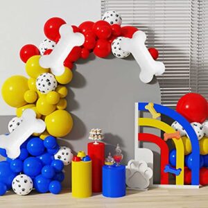 12pcs Dog Bone Balloons Aluminum Foil Bone Shaped Balloons for Pets Dog Kids Birthday Party Supplies