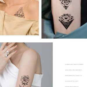 30 Different Patterns Dark Tattoo Stickers Waterproof Lasting Simulation Tattoo Unisex Temporary Stickers (F)