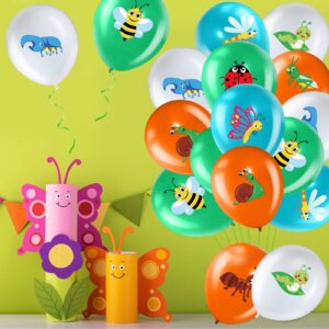 50 Pack Spring Summer Bug Birthday Party Decorations, 12 Inch Reptile Birthday Party Latex Balloons Butterfly Bug Birthday Party Decoration for Class Office Garden Insects Themed Party Baby Shower