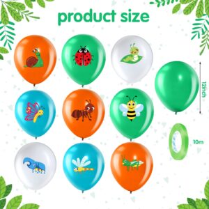 50 Pack Spring Summer Bug Birthday Party Decorations, 12 Inch Reptile Birthday Party Latex Balloons Butterfly Bug Birthday Party Decoration for Class Office Garden Insects Themed Party Baby Shower