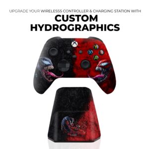 Vennom Vs Carnage Original X-box Wireless Controller and Stand Compatible with X-box One|Series X|S - Customized in USA with Advanced HydroDip Print Technology(Not Just a Decal)(Controller Included)