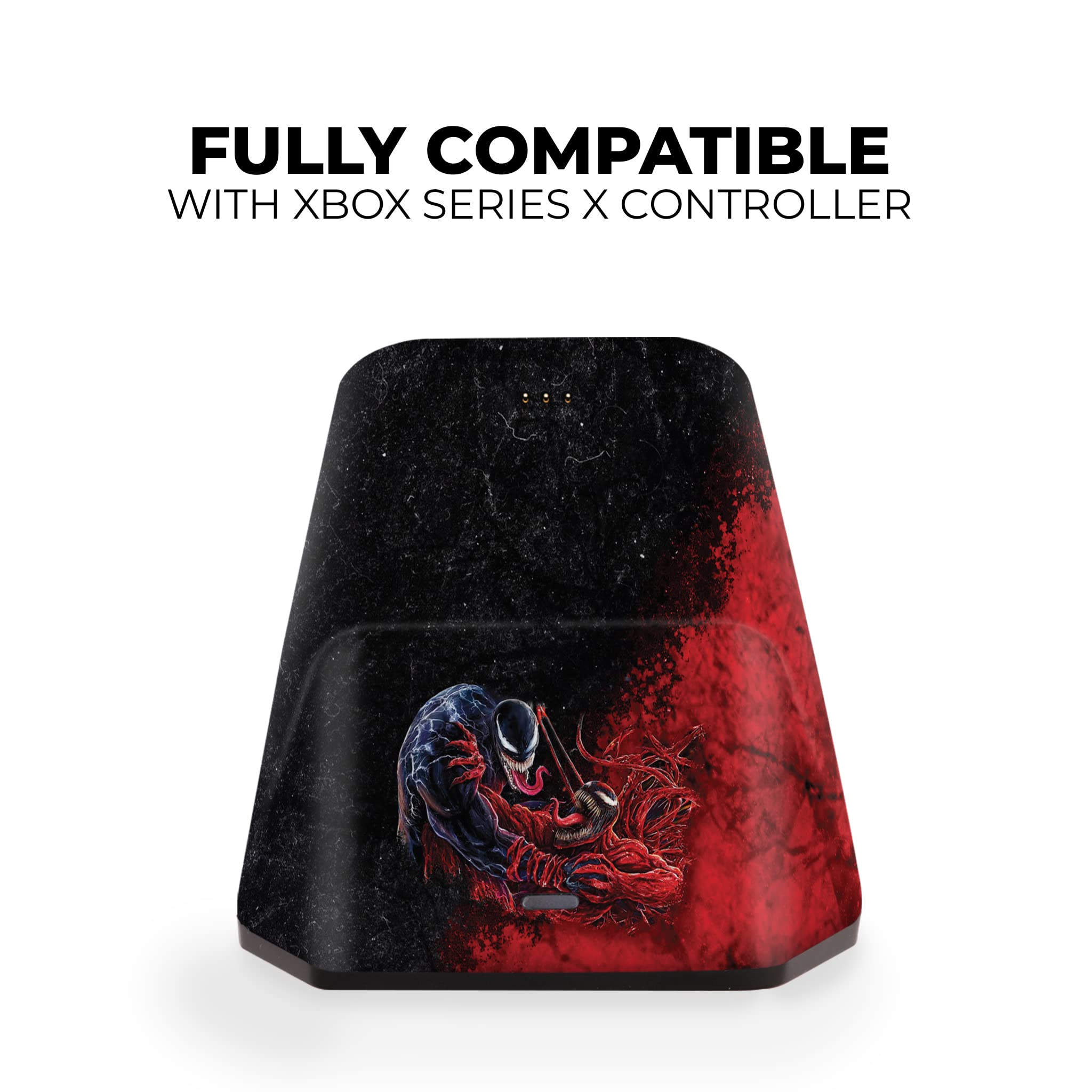 Vennom Vs Carnage Original X-box Wireless Controller and Stand Compatible with X-box One|Series X|S - Customized in USA with Advanced HydroDip Print Technology(Not Just a Decal)(Controller Included)