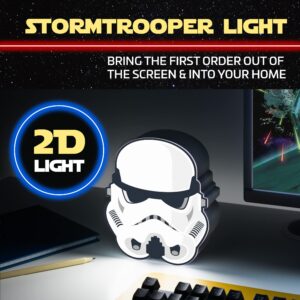 Paladone Star Wars Officially Licensed Stormtrooper Action Figure Icon Light, 6.3-inch Trooper Helmut Night Light, Bedroom Décor Desk Lamp, Toy