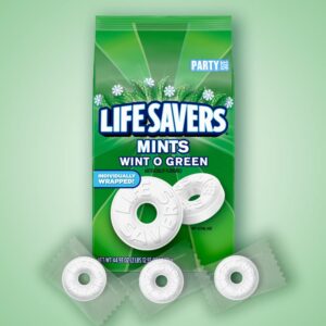 LIFE SAVERS Wint-O-Green Breath Mint Bulk Hard Candy, Party Size, 44.93 oz Bag (Pack of 2)