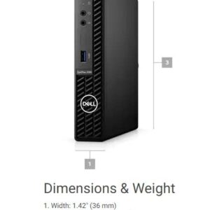 Dell 2022 Newest Optiplex 3090 Micro Form Factor Business Desktop, Intel Core i5-10500T, 16GB RAM, 512GB PCIe SSD, DisplayPort, RJ-45, Wi-Fi 6, Bluetooth, Wired Mouse&Keyboard, Windows 11 Pro, Black