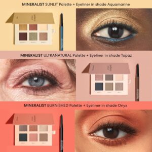 bareMinerals Mineralist Lasting Eyeliner, Mineral-Based Waterproof Eyeliner, Long-Lasting Blendable Color, Safe for Waterline, Retractable, Vegan