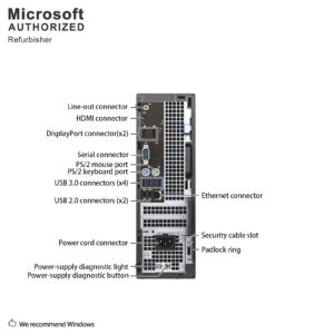 Dell Precision 3420 SFF High Performance Desktop Computer, Intel Quad Core i5-6500 up to 3.6GHz, 8G DDR4, 512G SSD, WiFi, BT, 4K Support, DP, HDMI, Win 10 Pro 64 English/Spanish/French(Renewed)