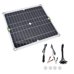 Portable Solar Panel, 11 x 11in Solar Cell Panel 200W 5V Lightweight Thin Design Solar Charger Board for Household Car Ship