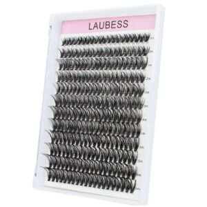 lash clusters extensions 240pcs 40d diy eyelash extension long individual lashes natural look faux mink cluster lashes c curl mixed length (40d-0.07c-9-16mm)