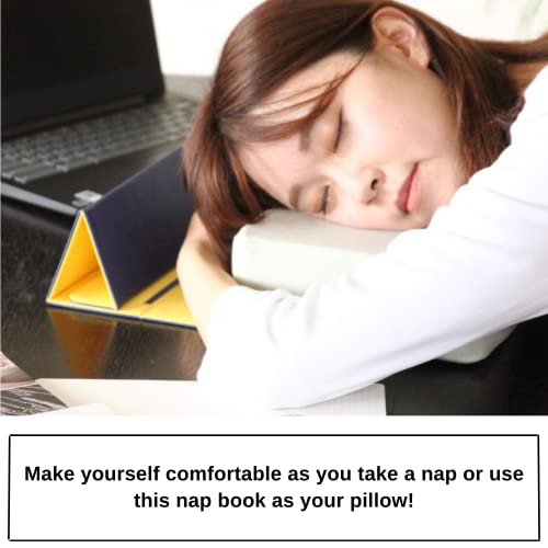 SPICE OF LIFE Nap Book - Beige - Memory Foam Pillow with Washable Cover, Foldable Exterior Hard Cover, Can Hold Up to 13" Device, 3.3" L x 8.6" W x 12.2" H