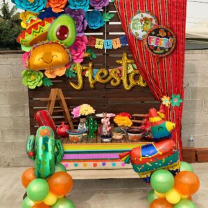 8 Pcs Mexican Fiesta Balloons Jumbo Mexico Taco Llama Cactus Sombrero Mylar Foil Balloon Birthday Cinco De Mayo Mexican Fiesta Theme Party Decor