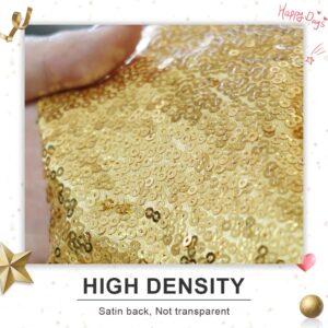 PartyDelight Sequin Backdrop Sparkly Gold 6Ft x 8Ft Photograph Backdrop Wedding Curtain Special Events