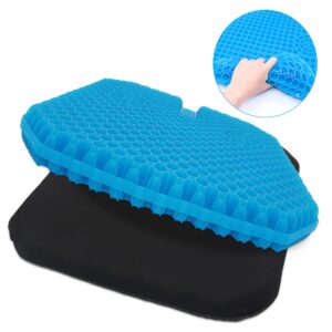 janek show gel seat cushion, double layer egg gel cushion for pressure relief, seat cushion for the car,office,wheelchair&chair.breathable design,durable,portable