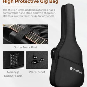 Acoustic Guitar, Cutaway Acoustic Guitar Full Size Dreadnought Acustica Guitarra Bundle with Gig Bag for Adults Teens Beginners Professionals, Natural by Vangoa