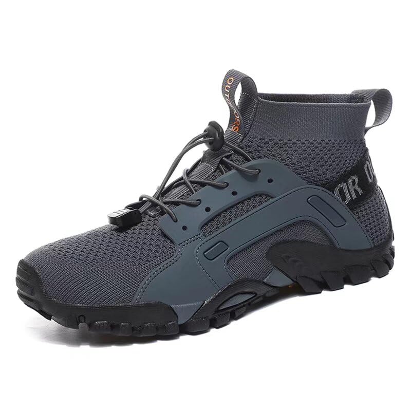 Men's Women's Air Mesh Rubber Sole Sport Shoes for Aqua Water Wading Running Driving Washing Car Beach Hiking Trekking Field Vacation Gray 10 Men/11.5 Women