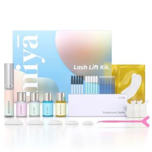 miya lash lash lift kit | keratin eyelash perm kit | semi permanent lvl curling & lifting eyelashes | includes all tools & accessories | professional result | home & salon use | vegan eyelash lift kit