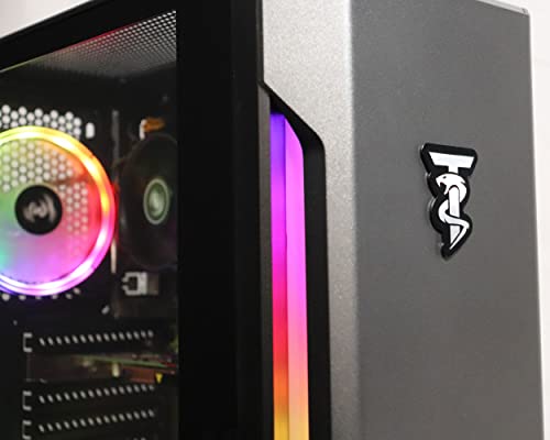 ViprTech Snowstorm Gaming PC Desktop Computer - AMD Ryzen 3 2200G, AMD Radeon Vega 8 Graphics, 8GB DDR4 RAM, 128GB M.2 SSD, 500GB HDD, WiFi, RGB, Windows 10 Pro, 1 Year Warranty, USA Built