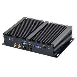 HUNSN Industrial Computer, IPC, Fanless Mini PC, Windows 11 Pro or Linux Ubuntu, Intel I7 7510U 7560U, IM07, GPIO, Watchdog, WOL, SIM Slot, 2 x LAN, 6 x COM, 32G DDR4 RAM, 1TB NVME SSD