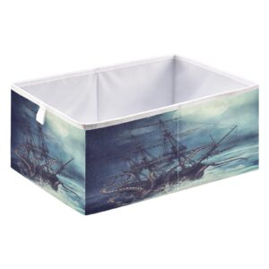 keepreal pirate ship basket bin large storage basket toy basket rectangular storage basket clothes basket decorative basket for home office