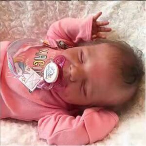 uvvyui reborn sleeping baby dolls - lifelike 18 inch girl, realistic newborn dolls, full body soft vinyl real life gift for kids girls 3+ year old