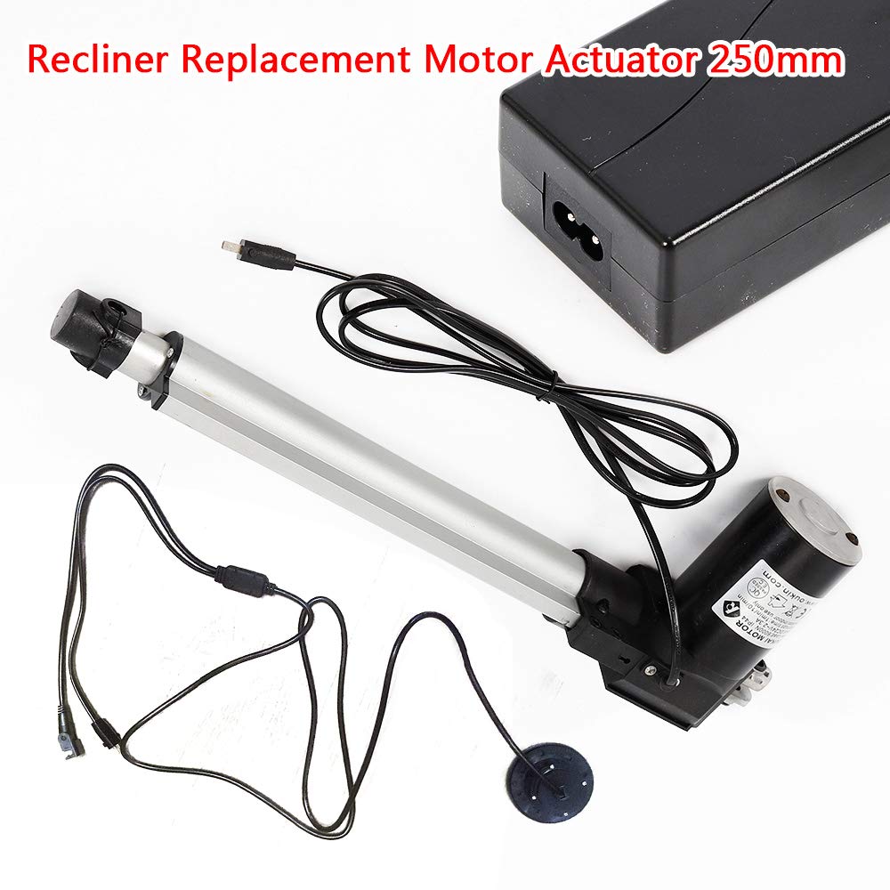 NeNchengLi 24V Electric Recliner Motor Linear Actuator Kit Electric Recliner Motor Replacement kit Parts Sofa Recliner Lift Chair Motor Actuator 250mm Stroke Lengh