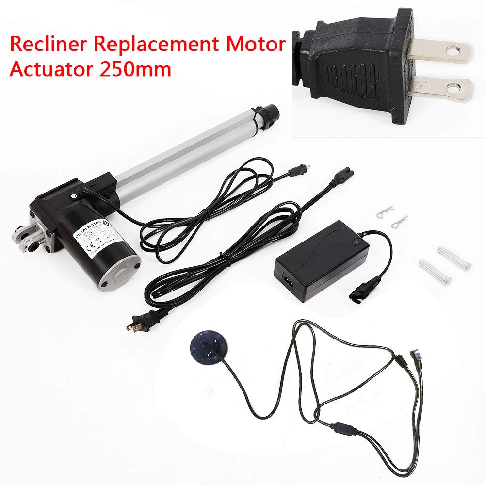 NeNchengLi 24V Electric Recliner Motor Linear Actuator Kit Electric Recliner Motor Replacement kit Parts Sofa Recliner Lift Chair Motor Actuator 250mm Stroke Lengh