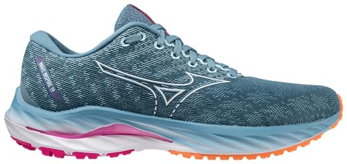 Mizuno Women's Wave Inspire 19 Running Shoe, Provincial Blue/White, 9