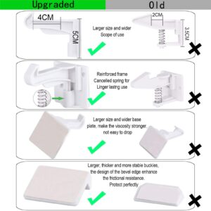 4 Pack - Cabinet Locks Baby Proofing for Cabinets, Drawers, Cupboards - Adhesive Easy Installation