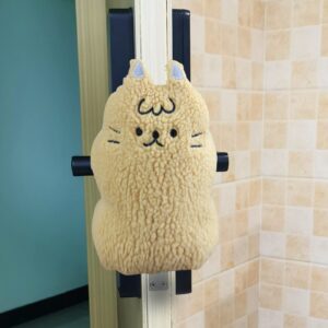 elehouse decorative door stopper, cute cat door stop, mount on the door keep door open for your dog or cat come and go freely, anti pinch door slam stopper