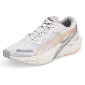 puma run xx nitro wildwash puma white/metallic silver/fizzy melon 7.5 b (m)