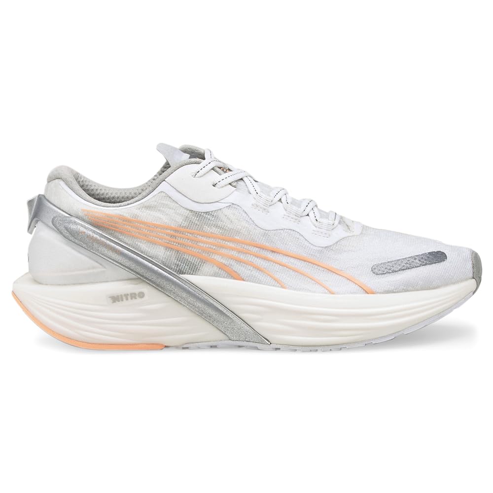 PUMA Run XX Nitro Wildwash Puma White/Metallic Silver/Fizzy Melon 7.5 B (M)