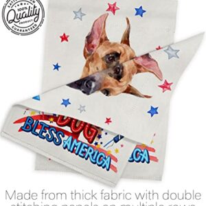 Breeze Decor Patriotic Fawn Dane Garden Flag Set Wood Dowel Dog Puppy Spoiled Paw Canine Fur Pet Nature Farm Animal Creature House Banner Small Yard Gift Double-Sided, Made in USA