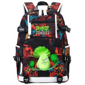 isaikoy anime plants vs. zombies backpack shoulder bag bookbag school bag daypack color d1