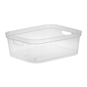 sterilite bin storage clear short 13248608