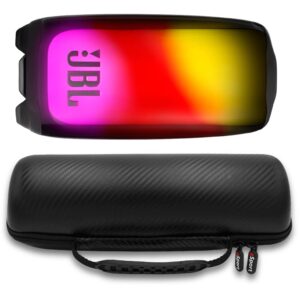 jbl pulse 5 waterproof portable bluetooth speaker with 360 color led and gsport case (black)