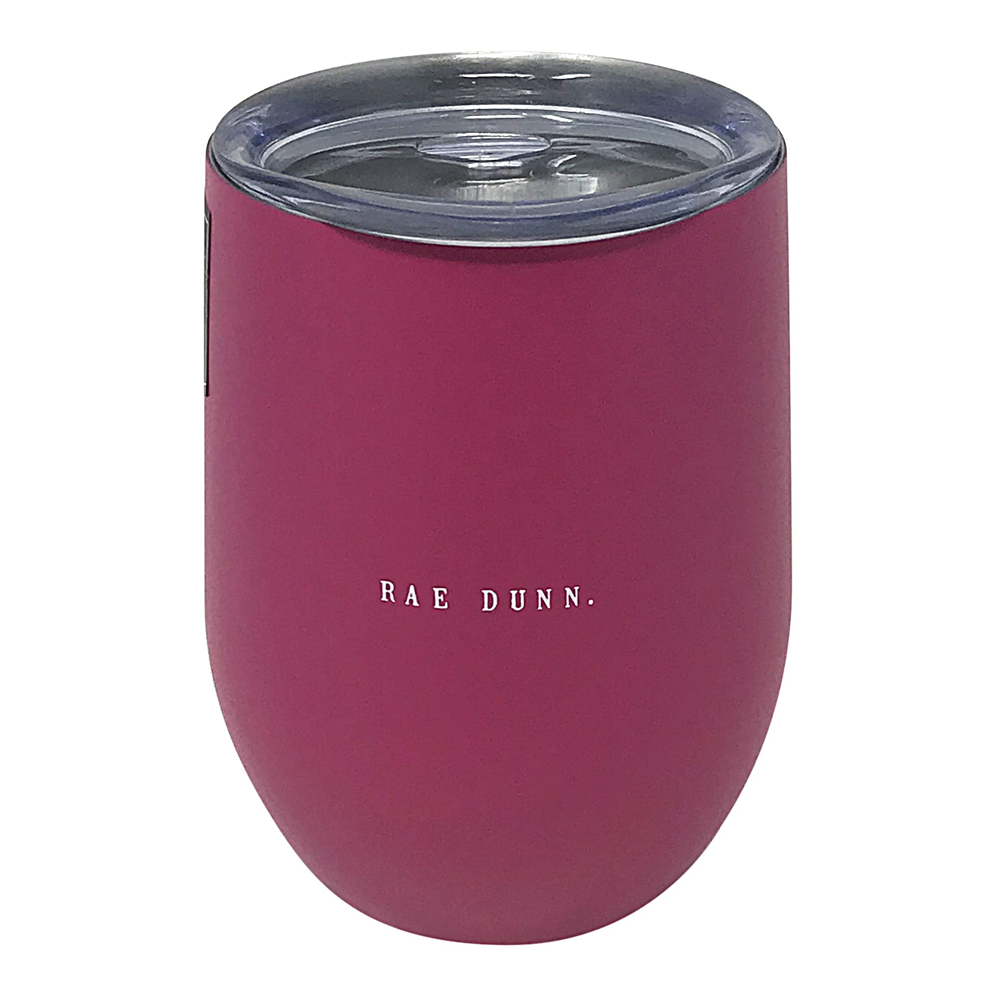 Rae Dunn Insulated Stainless Steel Wine Glass 12 oz. (Tanned & Tipsy/Magenta)