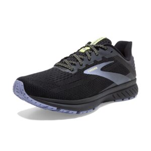 brooks women’s anthem 5 neutral running shoe - black/ebony/purple - 9 medium