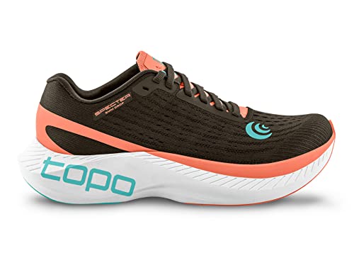 Topo Athletic Women's Specter Comfortable Lightweight 5MM Drop Road Running Shoes, Athletic Shoes for Road Running, Espresso/Peach, Size 8.5