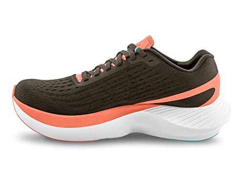 Topo Athletic Women's Specter Comfortable Lightweight 5MM Drop Road Running Shoes, Athletic Shoes for Road Running, Espresso/Peach, Size 8.5