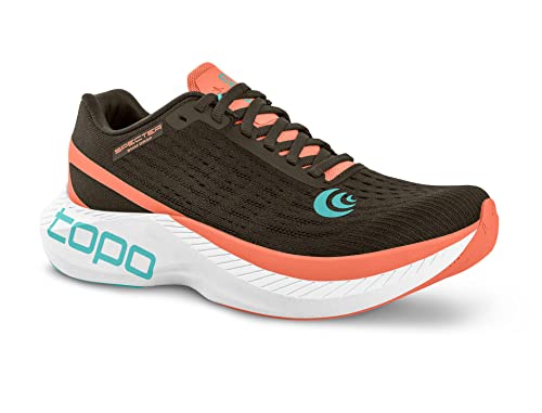 Topo Athletic Women's Specter Comfortable Lightweight 5MM Drop Road Running Shoes, Athletic Shoes for Road Running, Espresso/Peach, Size 8.5