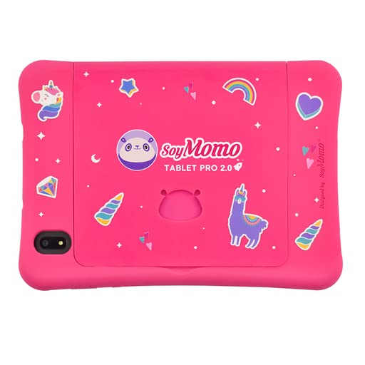 SoyMomo Tablet Pro 2.0 for Kids, Parental Control with Remote Blocking, Cyberbullying Detector, WiFi, Bluetooth, 8” Screen, 64GB Memory, 4GB RAM, Camera, 5000 mHa, Includes Silicone Case (Pink)