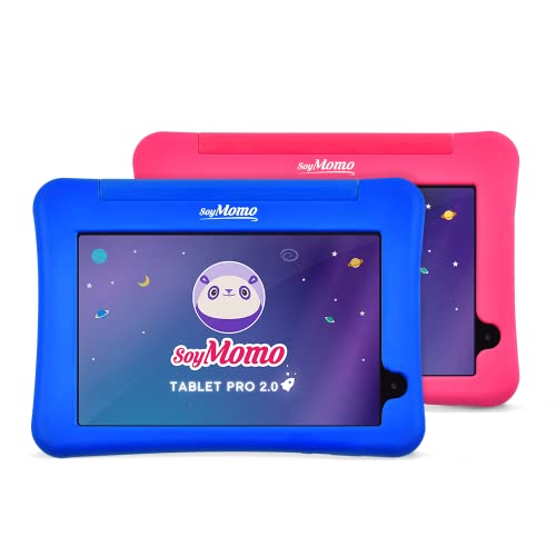 SoyMomo Tablet Pro 2.0 for Kids, Parental Control with Remote Blocking, Cyberbullying Detector, WiFi, Bluetooth, 8” Screen, 64GB Memory, 4GB RAM, Camera, 5000 mHa, Includes Silicone Case (Pink)